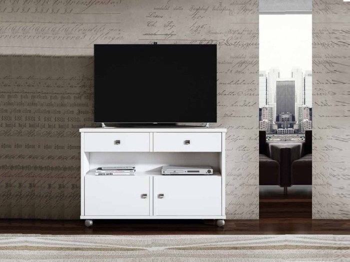 Muebles para tv modernos, mesas de madera y cristal con cajones